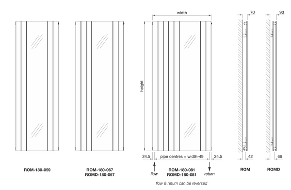 Zehnder Roda Mirror Designer Radiator – Hot Interiors Ltd