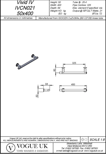 Vogue Vivid Integral Wall Mounted IVCN021 – Hot Interiors Ltd